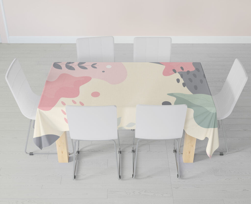“Pastel Foliage” Tablecloth - The Pink Window